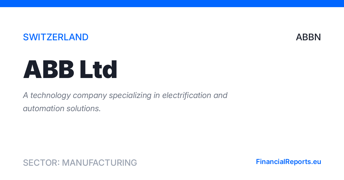 ABB Ltd 2026 filings — annual reports & disclosures | FinancialReports.eu