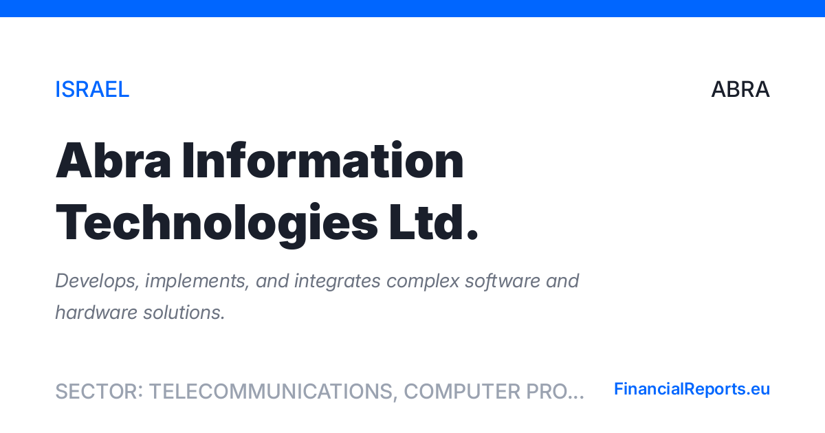 Abra Information Technologies Ltd. | Investor Relations / Filings ...
