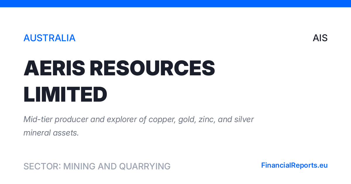 AERIS RESOURCES LIMITED | Investor Relations / Filings / Financial ...