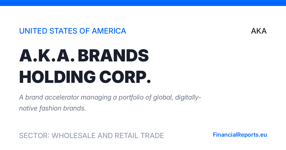 A.K.A. BRANDS HOLDING CORP. | Investor Relations / Filings / Financial ...
