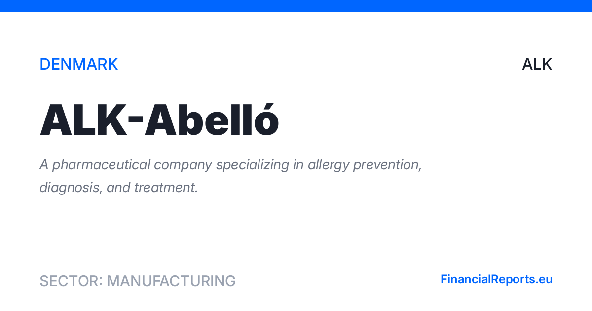 ALK-Abelló | Investor Relations / Filings / Financial statement