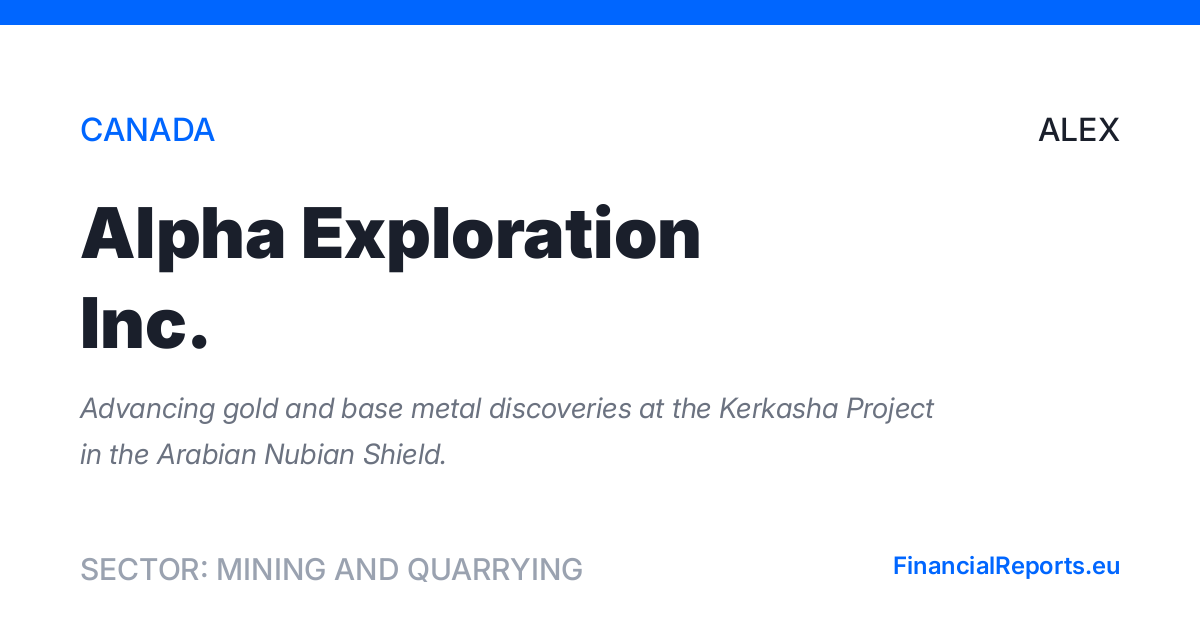 Alpha Exploration Inc. | Investor Relations / Filings / Financial statement