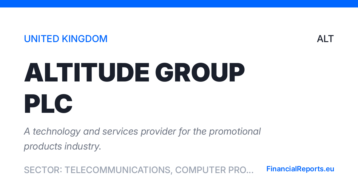 ALTITUDE GROUP PLC | Investor Relations / Filings / Financial statement