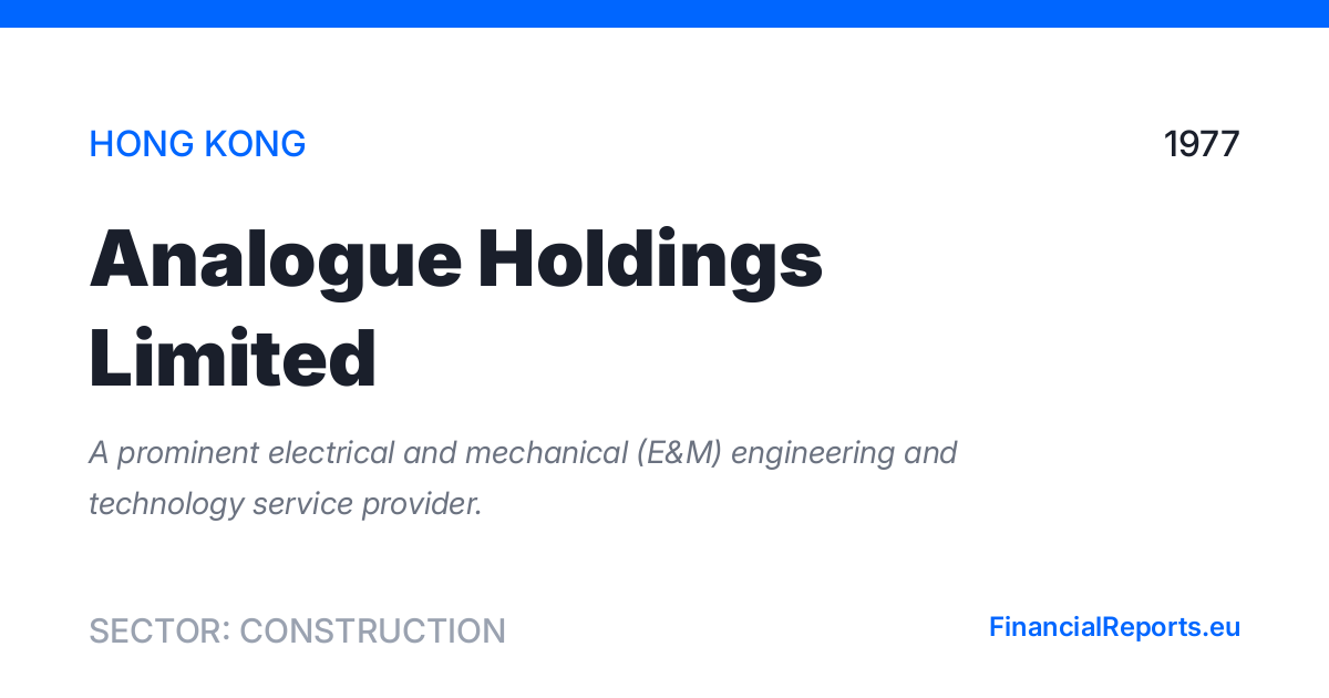 Analogue Holdings Limited 2025 filings — annual reports & disclosures ...