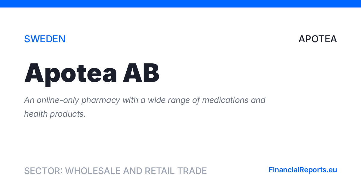 Apotea AB | Investor Relations / Filings / Financial statement