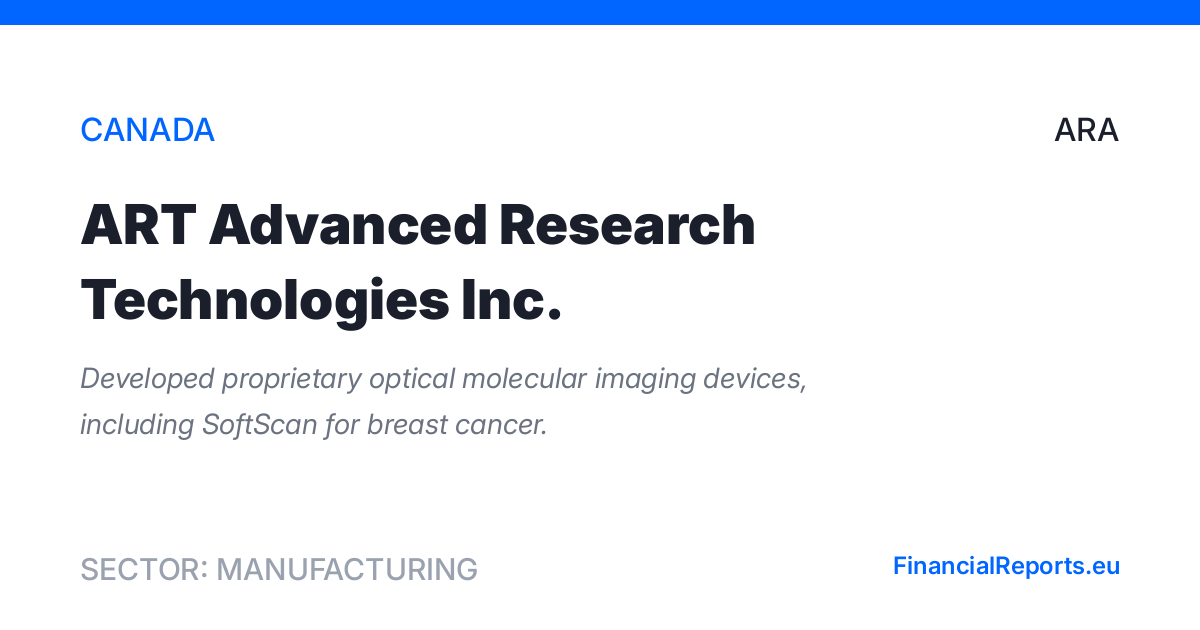 ART Advanced Research Technologies Inc. | Investor Relations / Filings ...