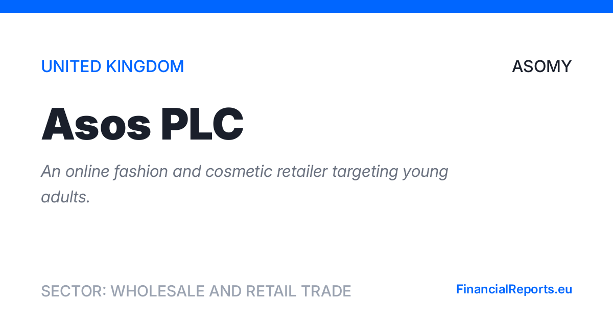 Asos PLC | Investor Relations / Filings / Financial statement