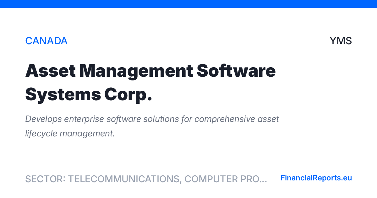 Asset Management Software Systems Corp. | Investor Relations / Filings ...