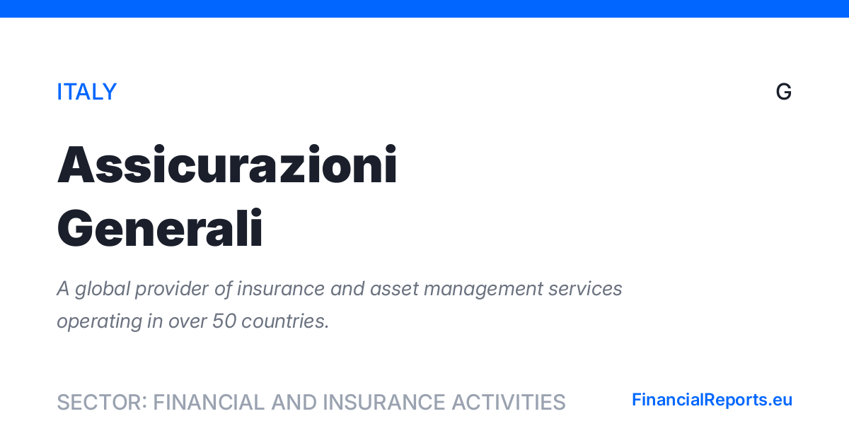 Assicurazioni Generali 2026 filings — annual reports & disclosures ...