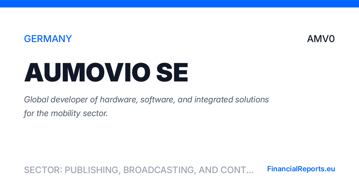 AUMOVIO SE | Investor Relations / Filings / Financial statement