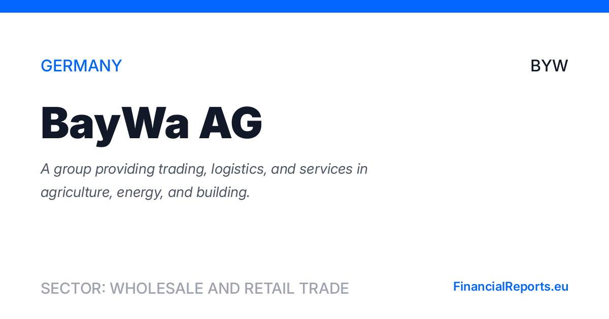 BayWa AG | Investor Relations / Filings / Financial statement