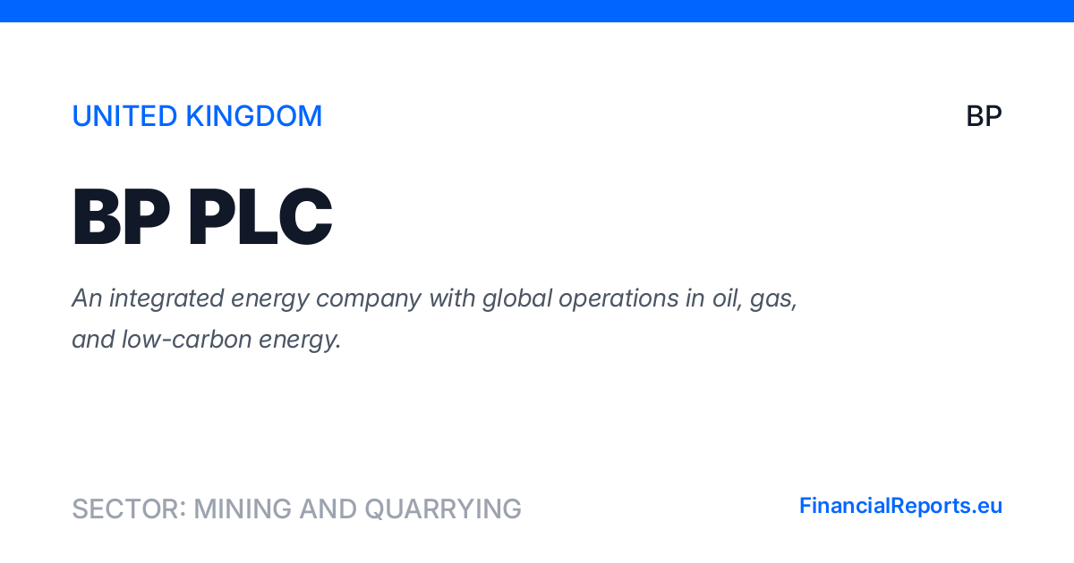 BP PLC | Investor Relations / Filings / Financial statement