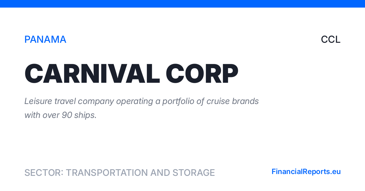 CARNIVAL CORP | Investor Relations / Filings / Financial statement
