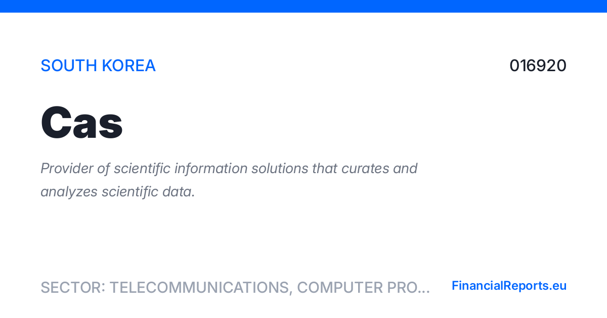 Cas | Investor Relations / Filings / Financial statement