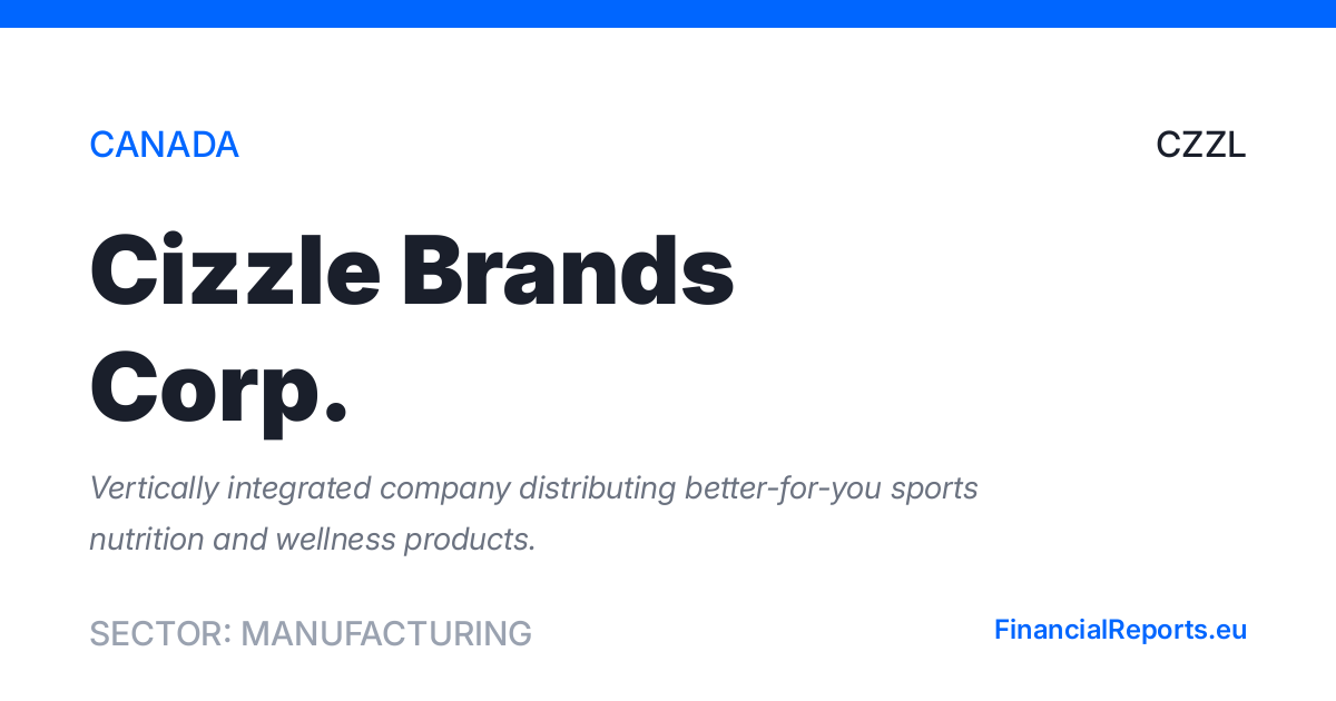 Cizzle Brands Corp. | Investor Relations / Filings / Financial statement
