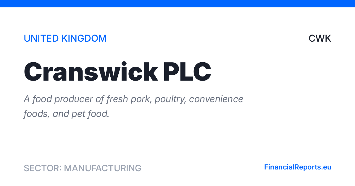Cranswick PLC | Investor Relations / Filings / Financial statement