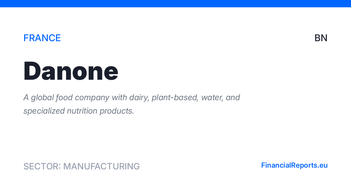 Danone | Investor Relations / Filings / Financial statement