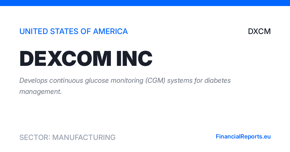 DEXCOM INC | Investor Relations / Filings / Financial statement