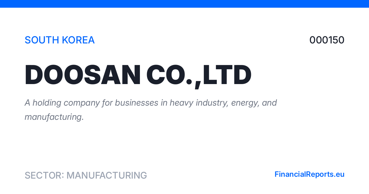 DOOSAN CO.,LTD | Investor Relations / Filings / Financial statement