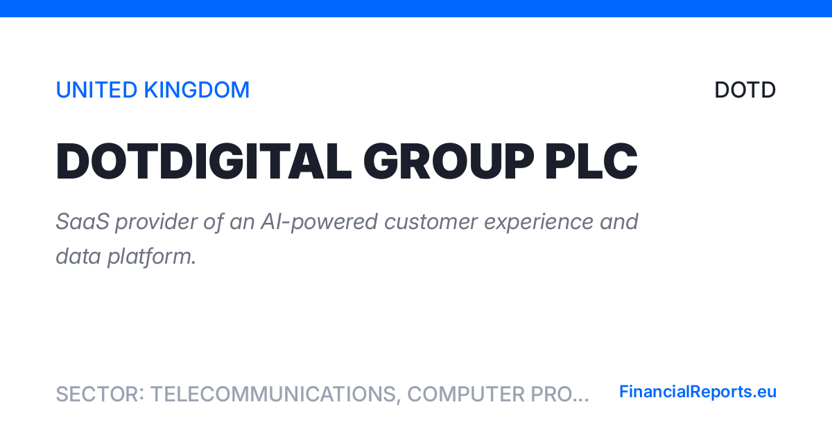 DOTDIGITAL GROUP PLC | Investor Relations / Filings / Financial statement