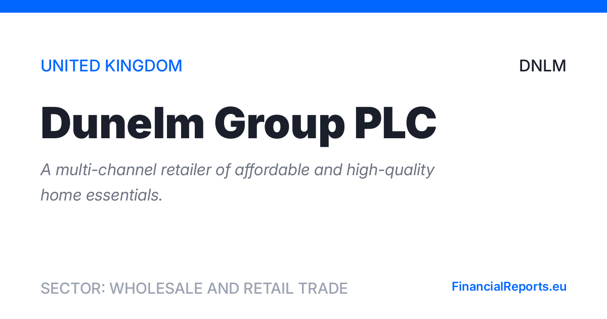 Dunelm Group PLC | Investor Relations / Filings / Financial statement