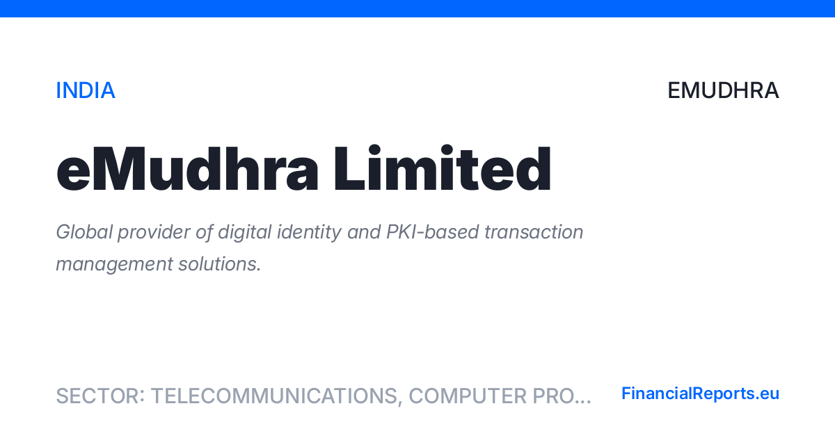 eMudhra Limited | Investor Relations / Filings / Financial statement