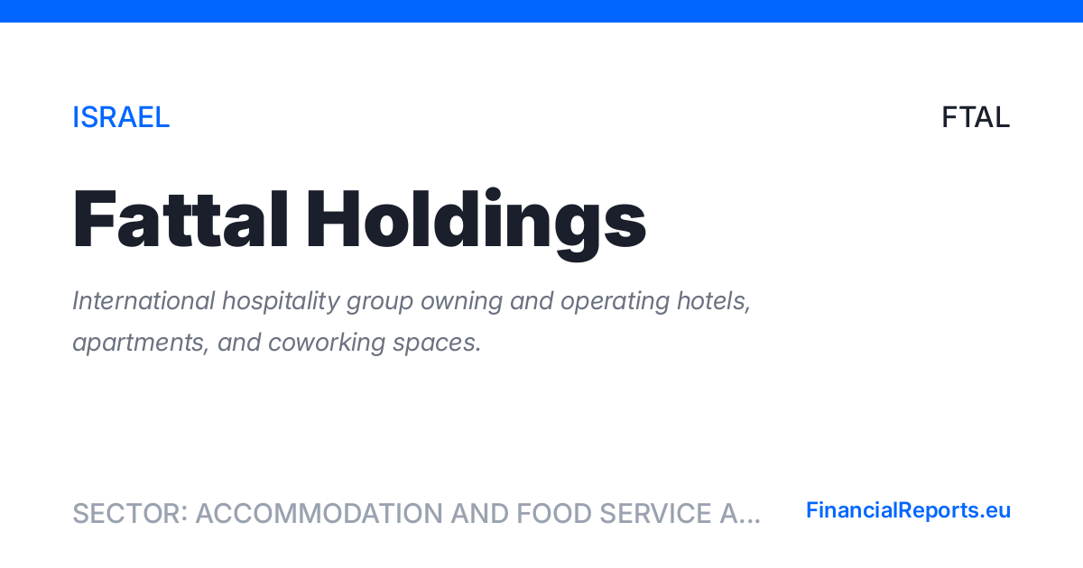 Fattal Holdings | Investor Relations / Filings / Financial statement