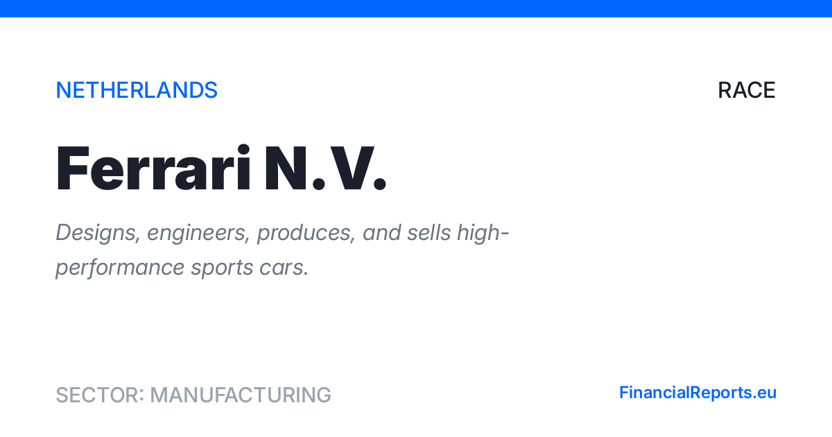 Ferrari N.V. | Investor Relations / Filings / Financial statement