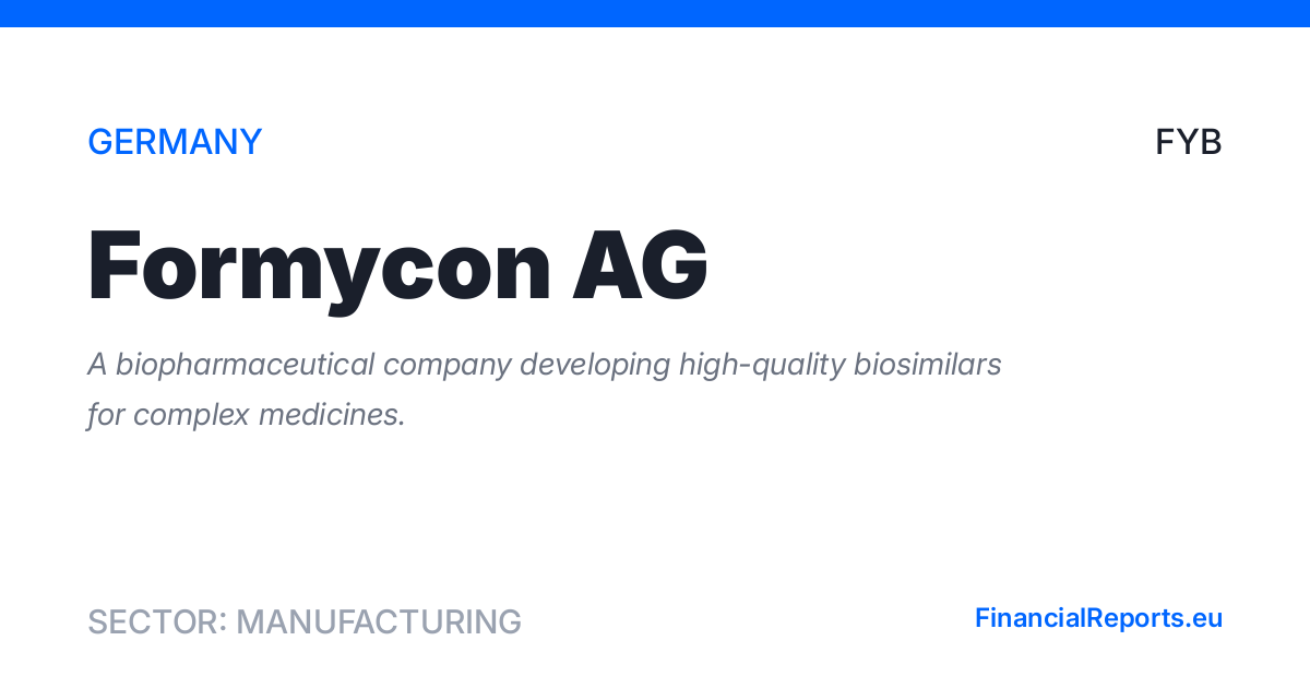 Formycon Ag Investor Relations Filings Financial Statement