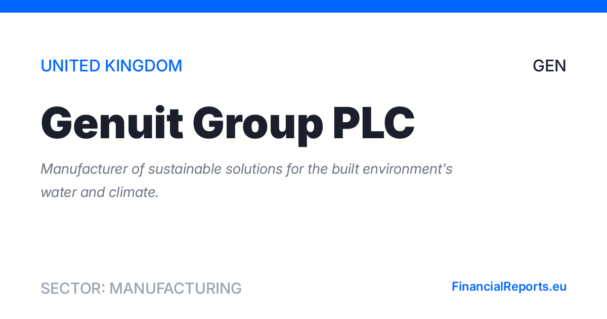 Genuit Group PLC | Investor Relations / Filings / Financial statement