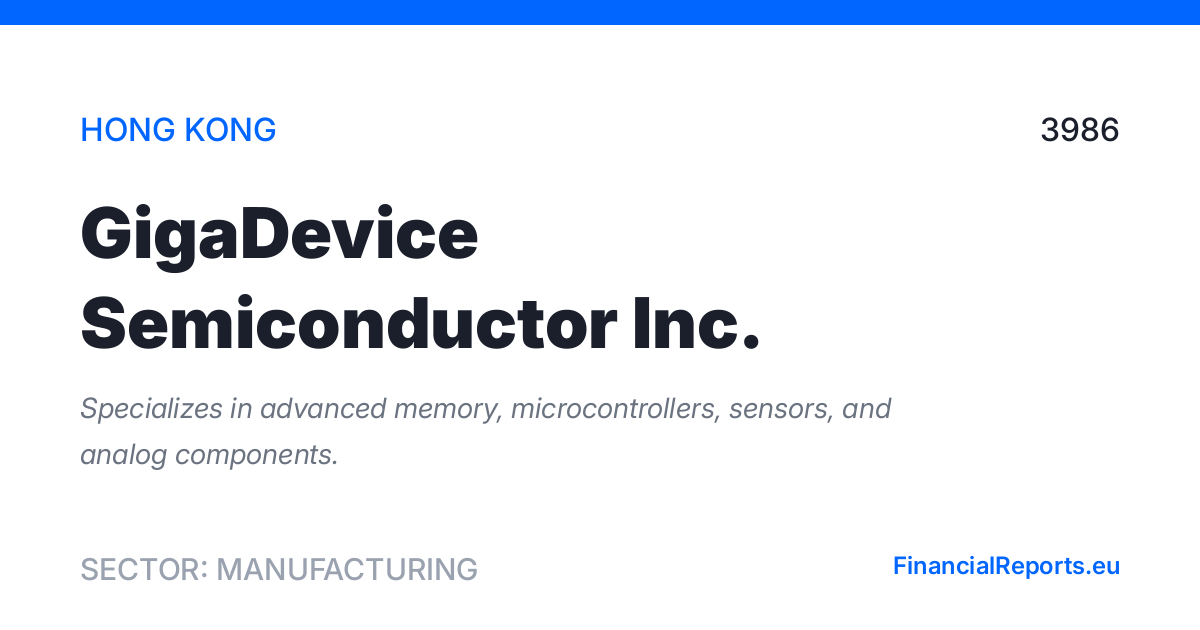GigaDevice Semiconductor Inc. 2026 filings — annual reports ...