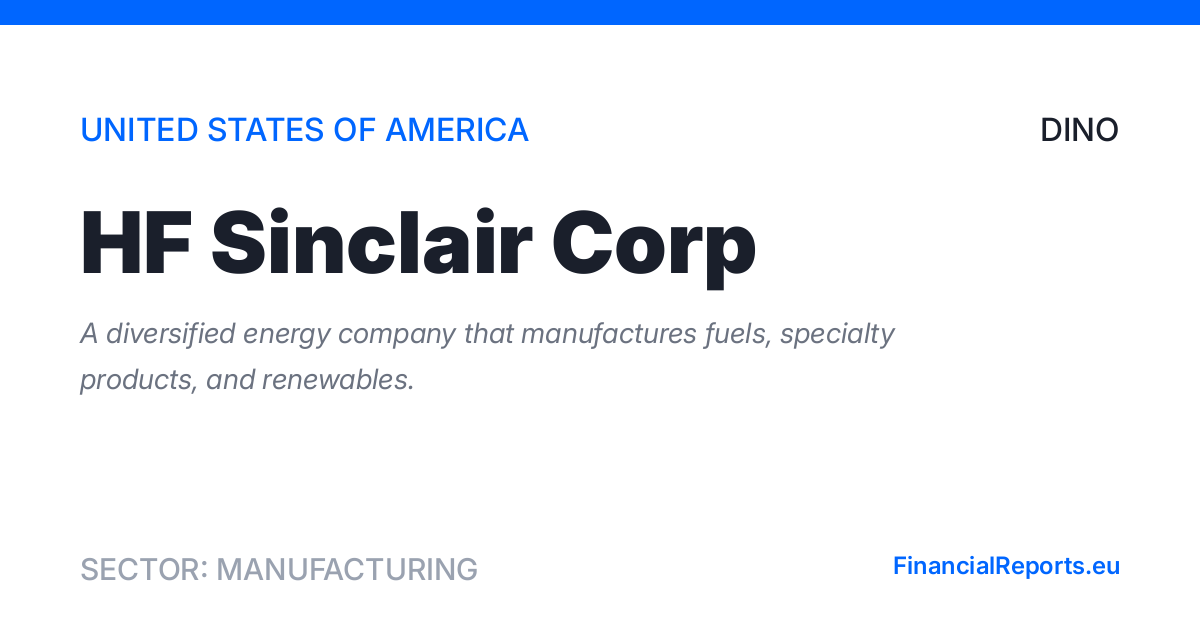 HF Sinclair Corp | Investor Relations / Filings / Financial statement