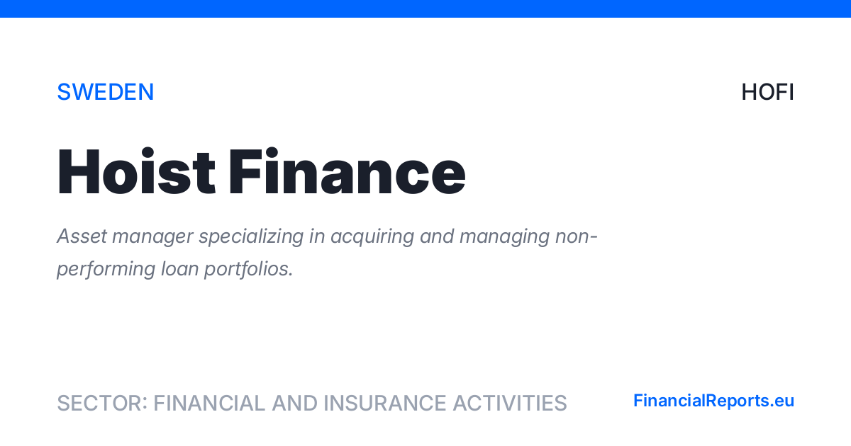 Hoist Finance 2026 filings — annual reports & disclosures ...