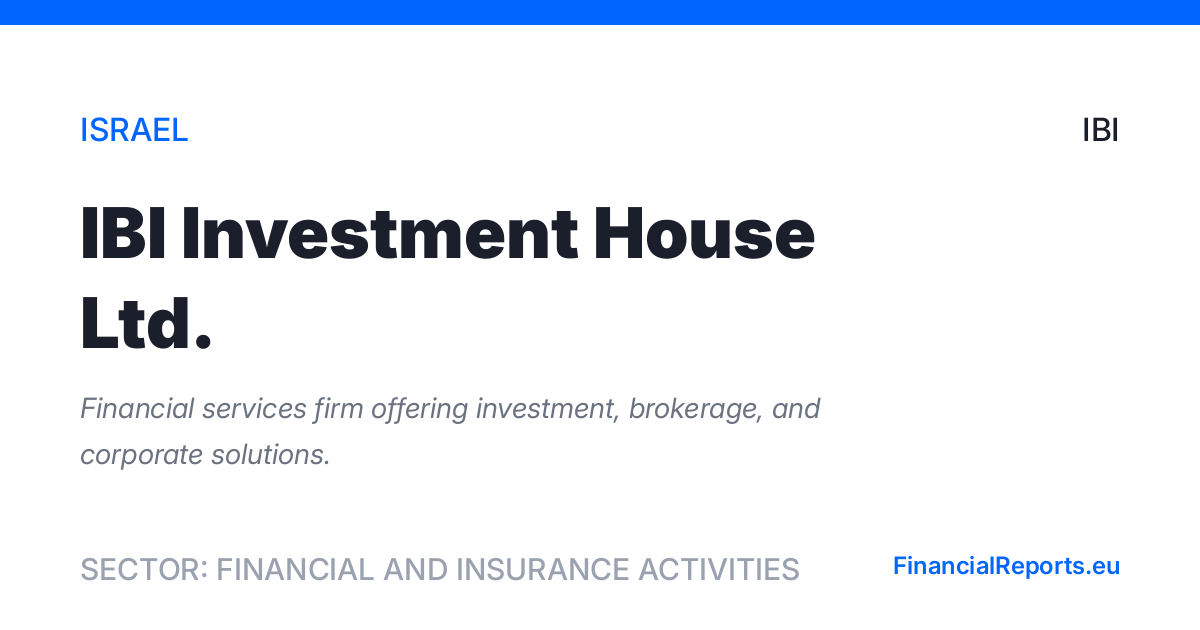 IBI Investment House Ltd. 2026 filings — annual reports & disclosures ...