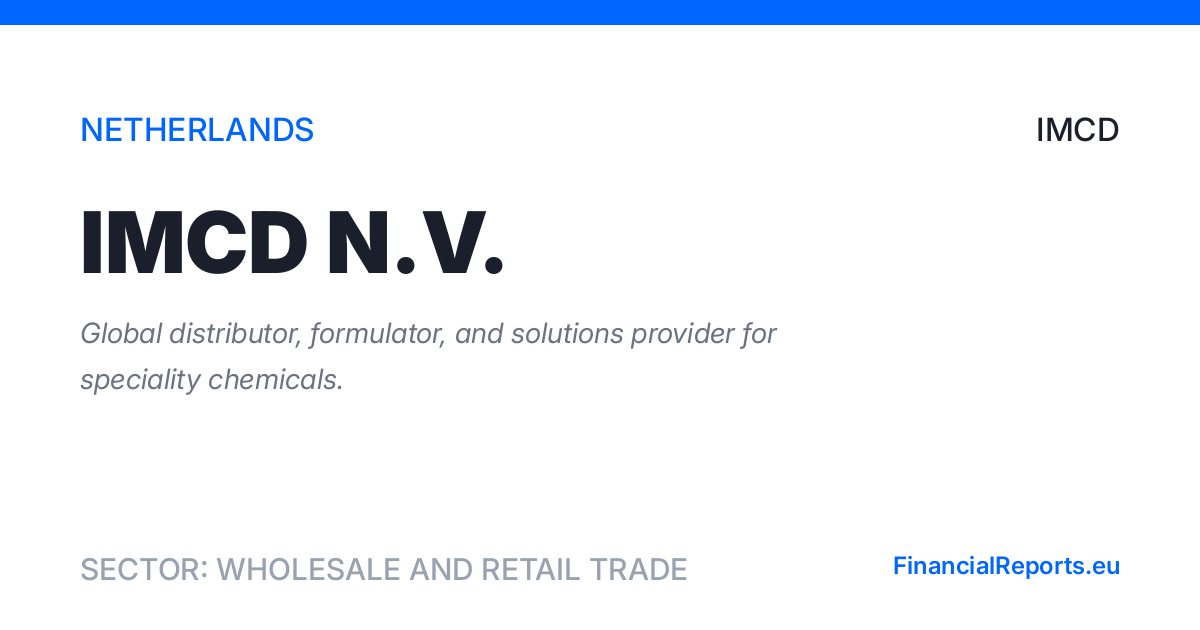 IMCD N.V. | Investor Relations / Filings / Financial statement