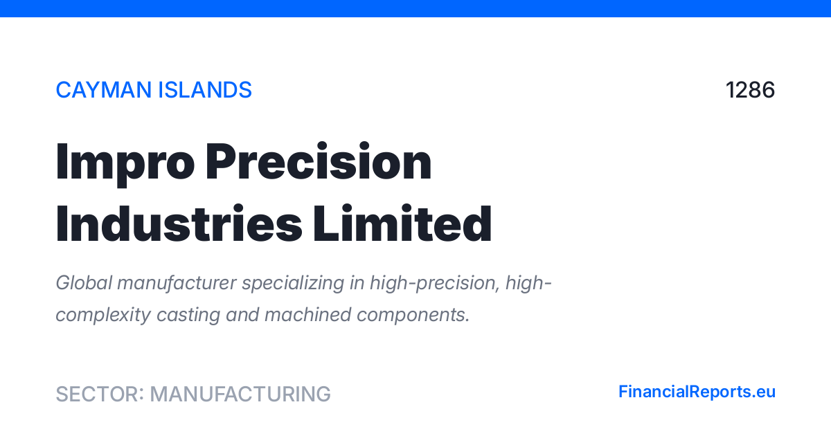 Impro Precision Industries Limited | Investor Relations / Filings ...