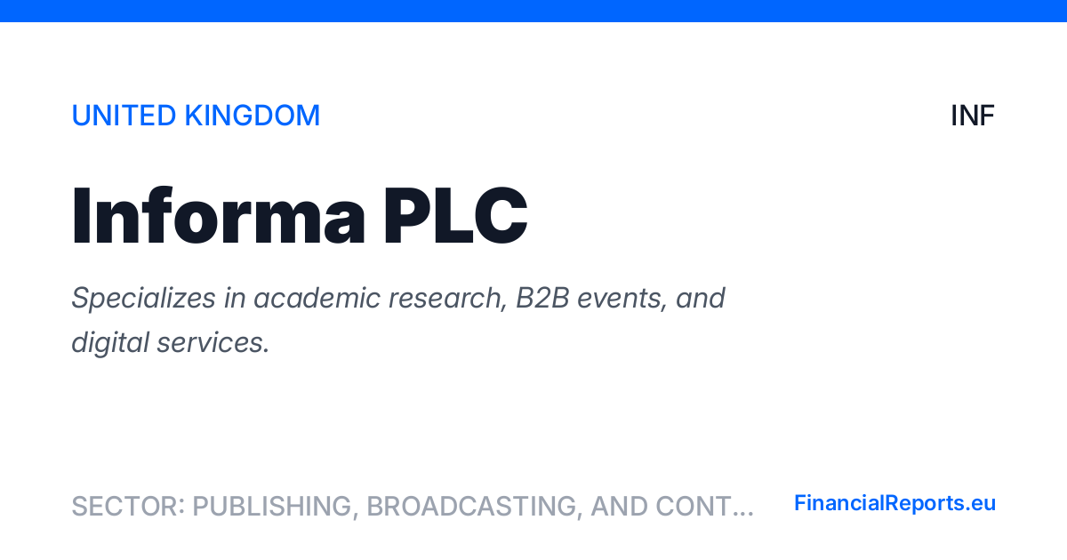 Informa PLC | Investor Relations / Filings / Financial statement