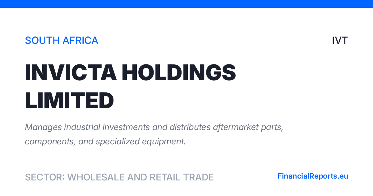 INVICTA HOLDINGS LIMITED | Investor Relations / Filings / Financial ...