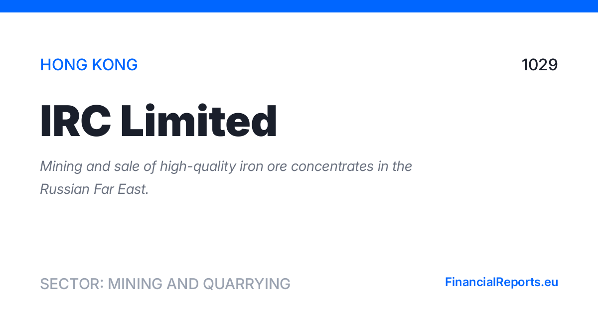 IRC Limited | Investor Relations / Filings / Financial statement