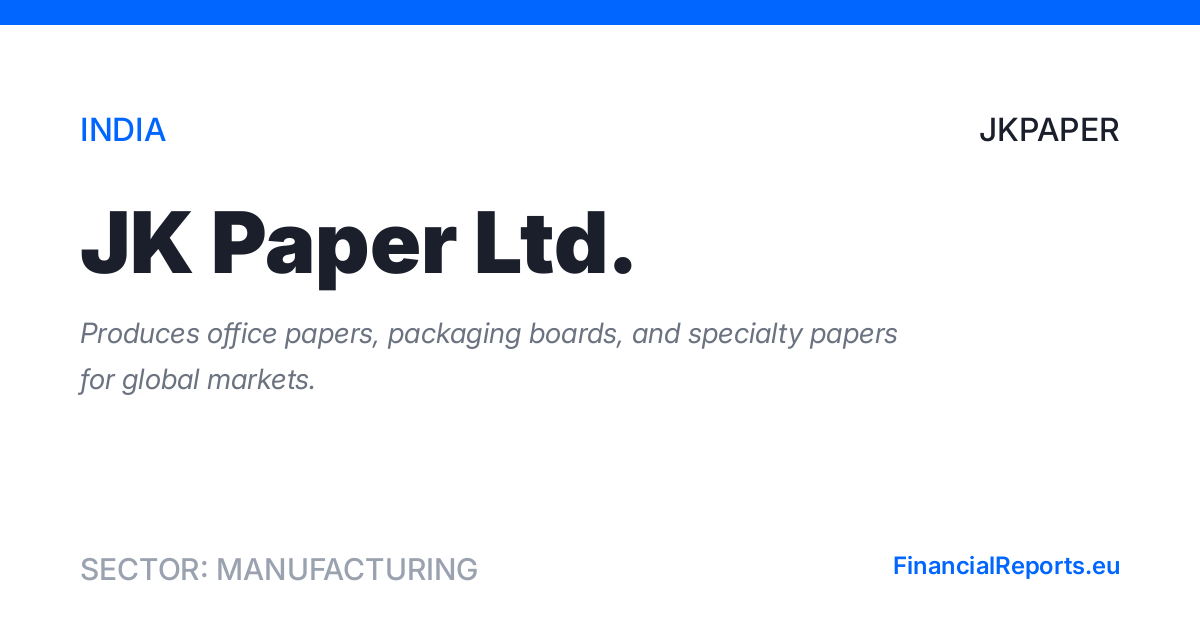 JK Paper Ltd. | Investor Relations / Filings / Financial statement