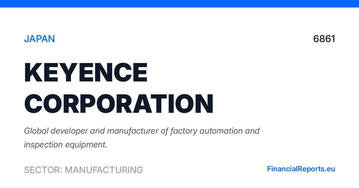 KEYENCE CORPORATION | Investor Relations / Filings / Financial statement