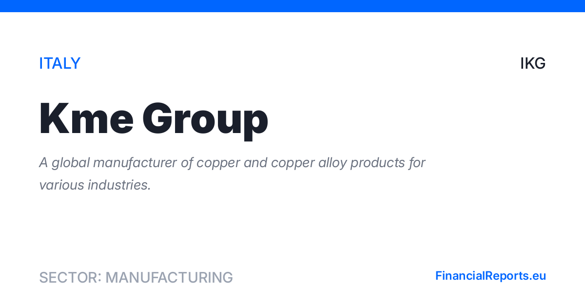 Kme Group | Investor Relations / Filings / Financial statement