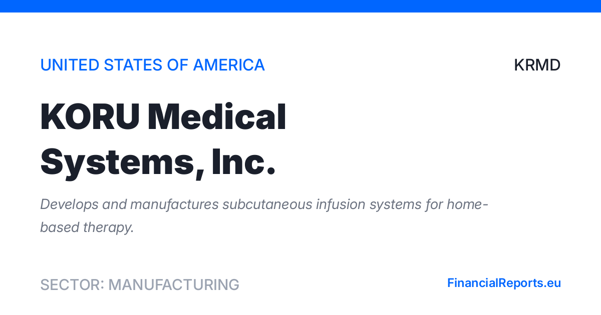 KORU Medical Systems, Inc. | Investor Relations / Filings / Financial ...