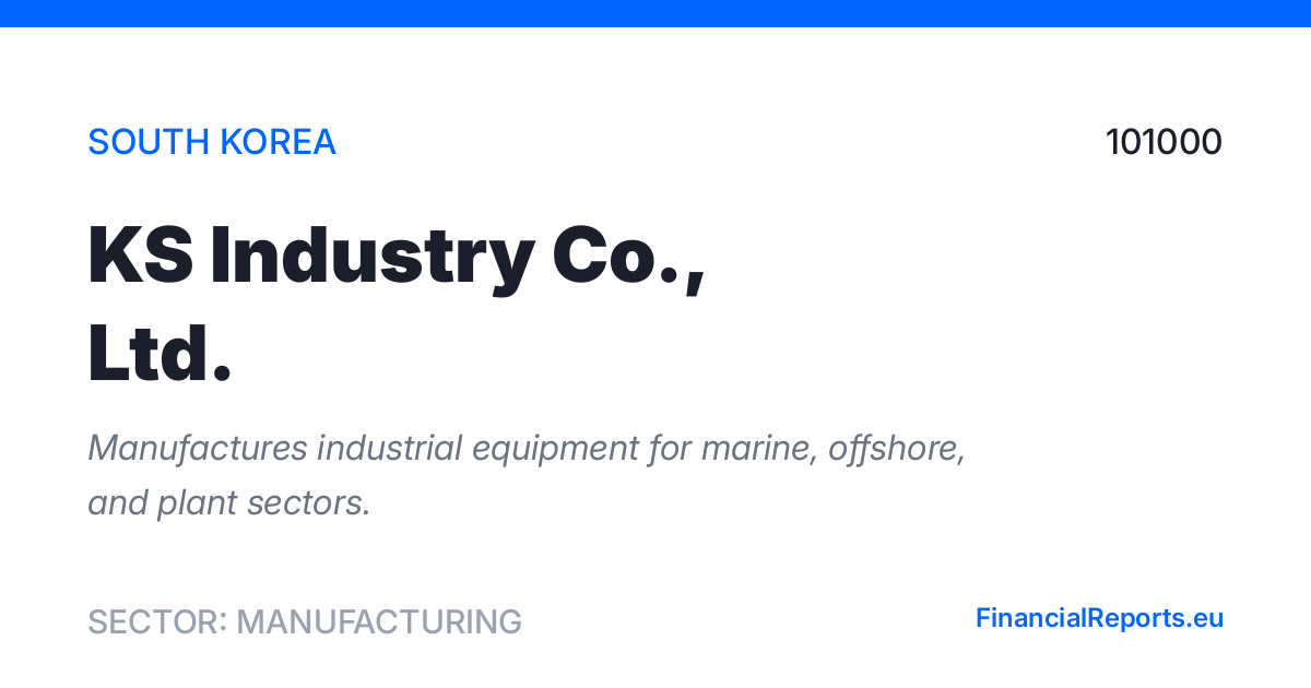 KS Industry Co., Ltd. | Investor Relations / Filings / Financial statement