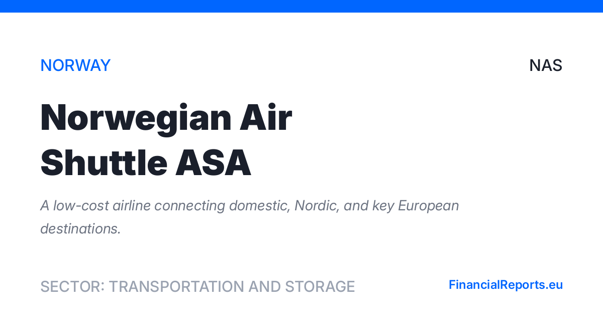Norwegian Air Shuttle ASA | Investor Relations / Filings / Financial ...