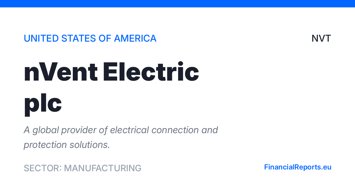 nVent Electric plc | Investor Relations / Filings / Financial statement