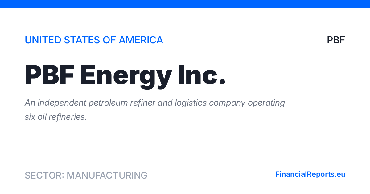 PBF Energy Inc. | Investor Relations / Filings / Financial statement