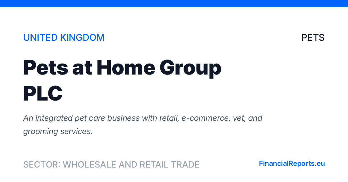 Pets at Home Group PLC | Investor Relations / Filings / Financial statement