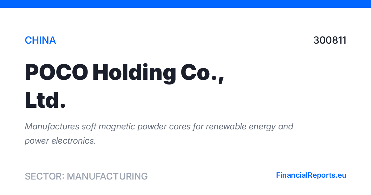 POCO Holding Co., Ltd. | Investor Relations / Filings / Financial statement