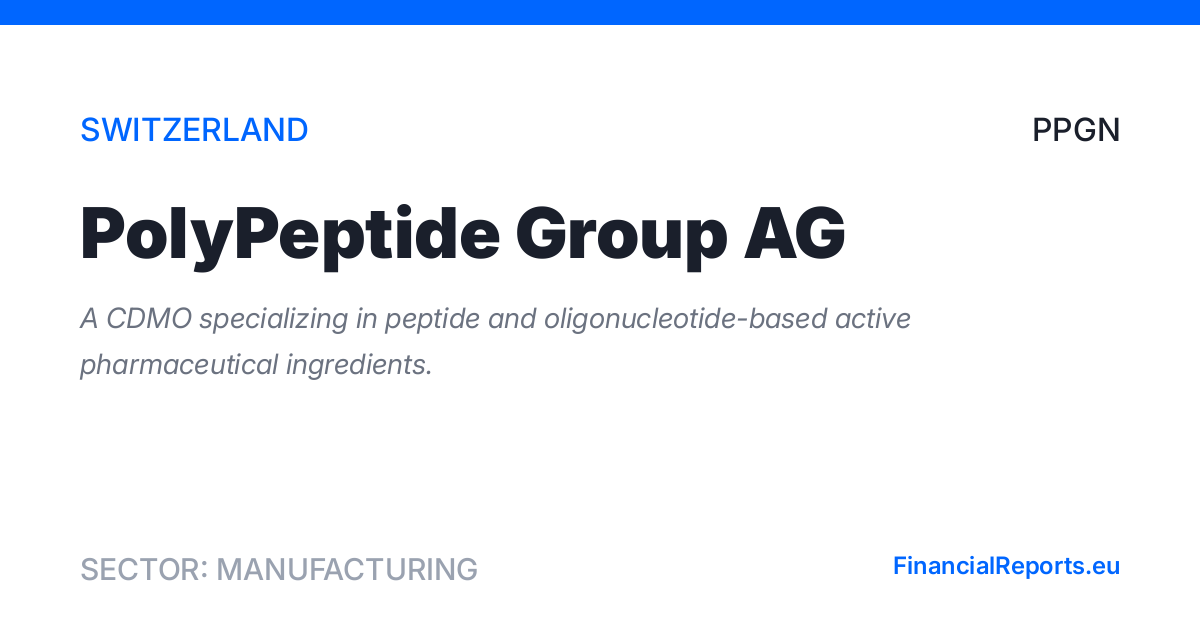 PolyPeptide Group AG 2026 filings — annual reports & disclosures ...